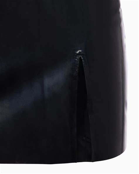 Latex Mini Dress Black Khy