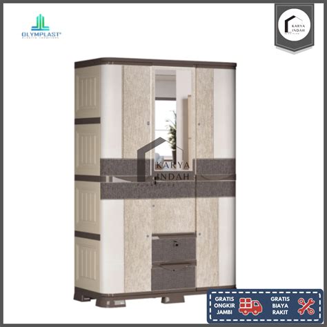 Jual Lemari Plastik OLYMPLAST SCOC Cabinet Rak Pakaian Baju 2 3