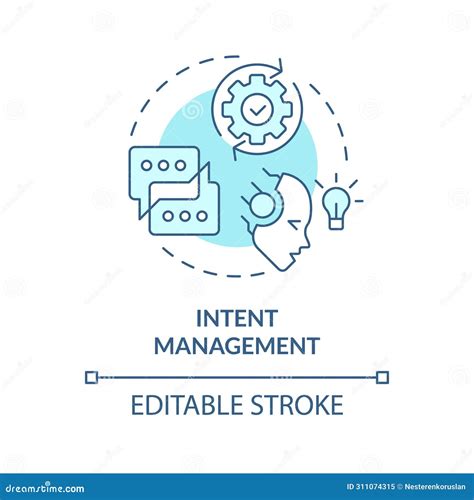 Intent Management Soft Blue Concept Icon Stock Vector Illustration Of Personalization