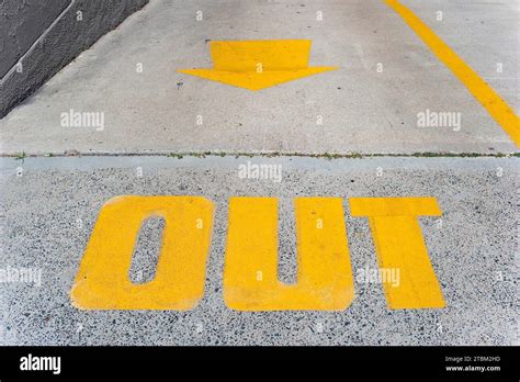 Out Out Exit Fashion Fashionable Zeitgeist Symbol Comparison Traffic Sign Pointing The