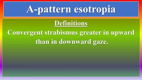 A Pattern Esotropia Youtube