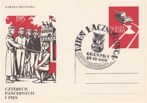 Kartka Poczt 1970 Czterech Pancernych I Pies Gdynia Licytacja Na