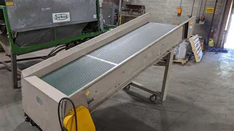 35 Wide X 9 Long Rubber Belt Slider Bed Conveyor 53 Drop Height 1