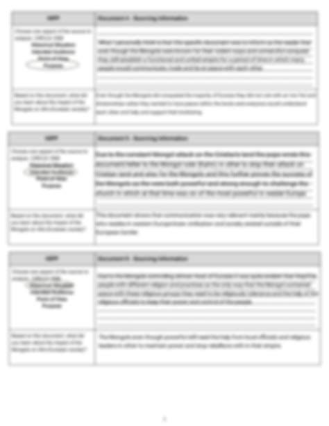 SOLUTION Kami Export Alice Ndowu Dbq Impacts Of The Mongols Worksheet