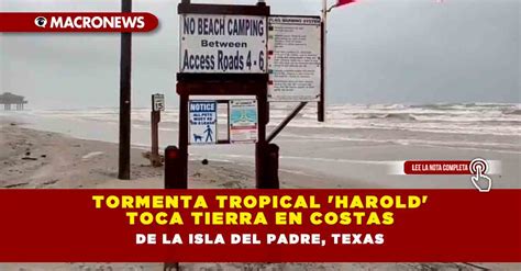 Tormenta Tropical Harold Toca Tierra En Costas De La Isla Del Padre