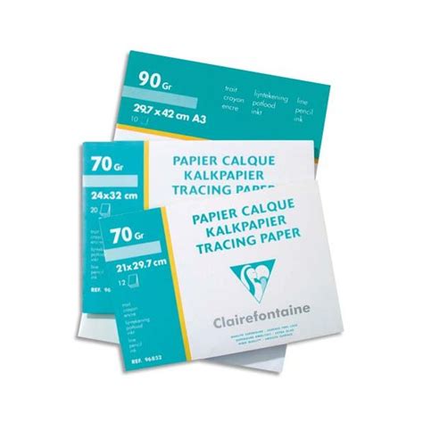 Pochette de papier calque gr feuilles A Réf Clairefontaine C