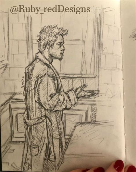 Brad Pitt Drawing Sketch