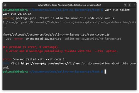 Eslint No Javascript