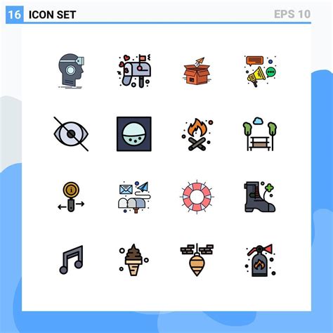 16 User Interface Flat Color Filled Line Pack Of Modern Signs And Symbols Of Affiliate Startup