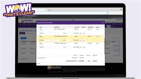 Estimate Charges For Patients With Modmed