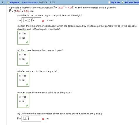 Solved 8 416 Points I Previous Answers SerPSE9 11 P 008 My Chegg Com