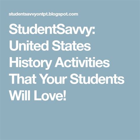 United States History Activities That Your Students Will Love United