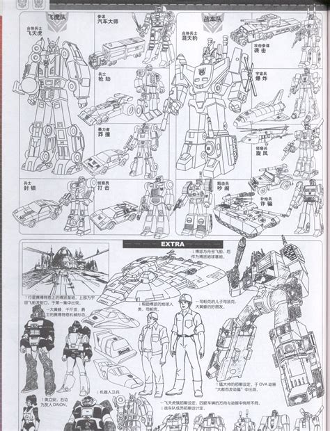 变形金刚大百科17，变形金刚设定图，黑白也有格调