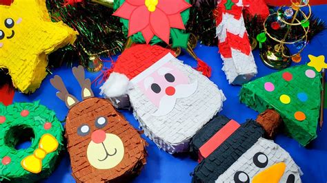 Diy 8 MinipiÑatas NavideÑas ☃️ Christmas Crafts Muyfacil Youtube