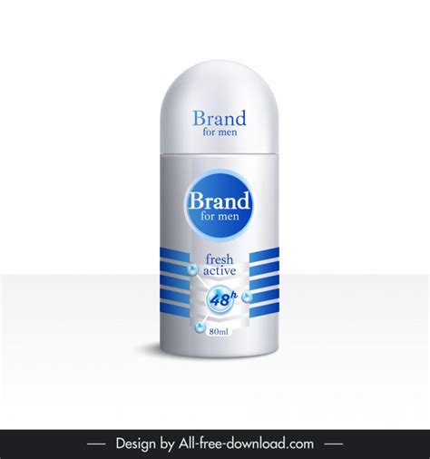 Deodorant Roll Bottle Packaging Template Elegant Modern Vectors Images