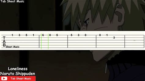 Naruto Ost Loneliness Guitar Tutorial Tab Youtube