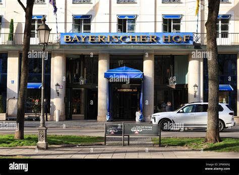 Munich Germany April 10 2023 Famous Luxury Hotel Bayerischer Hof