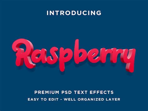 Premium Psd Raspberry Text Effect