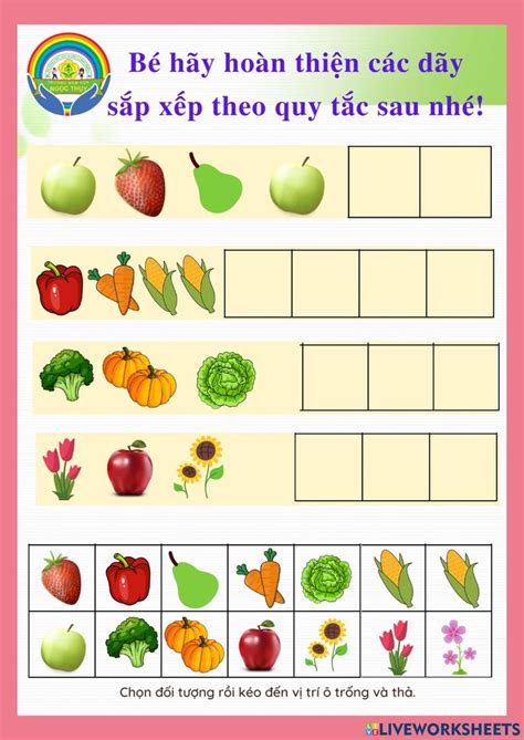 Bài Tập Sắp Xếp Theo Quy Tắc Worksheet