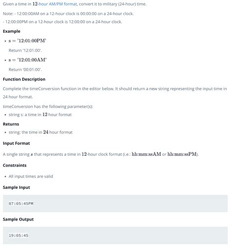 [코테] hackerrank time conversion