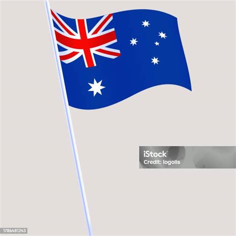 Bendera Bergelombang Australia Ilustrasi Vektor Bendera Nasional