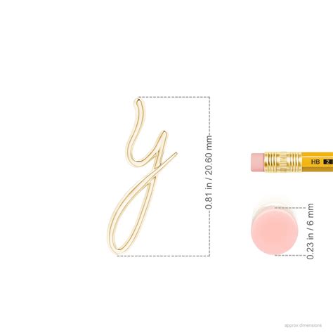 Lowercase Y Initial Pendant Angara Jewelry