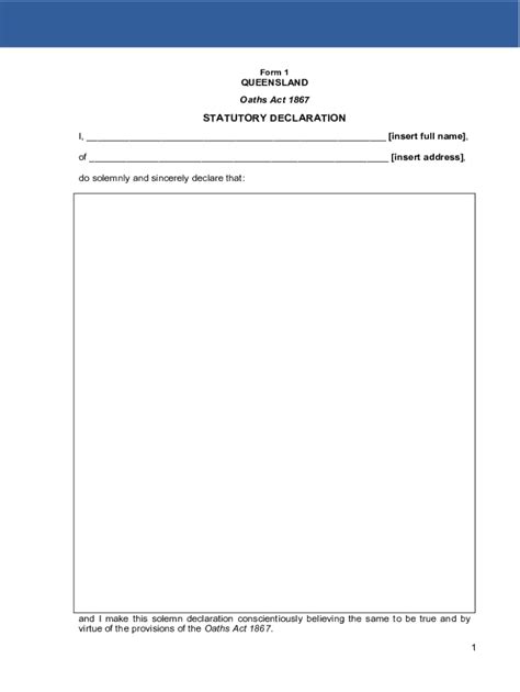 Statutory Declaration Qld Fill Out And Sign Online Dochub