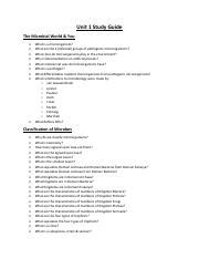Microbial World Study Guide Microorganism Roles Classification Course Hero