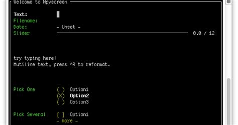 Developer Notepad Npyscreen Interface En Mode Texte Console Pour Python