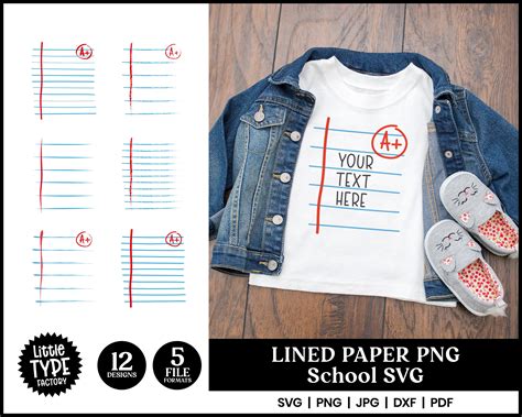 Lined Paper Png School Svg Etsy