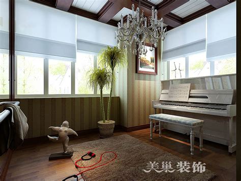 瀚海晴宇装修效果图200平五室两厅新中式设计方案欣赏美巢装饰花园路店 站酷zcool