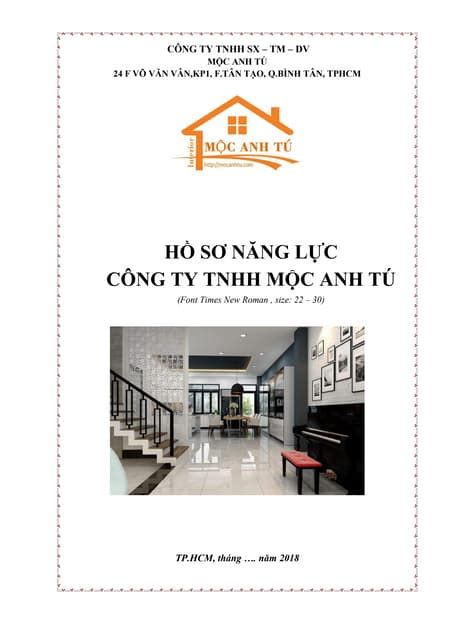 HỒ SƠ NĂng LỰc CÔng Ty Tnhh MỘc Anh TÚ Pdf