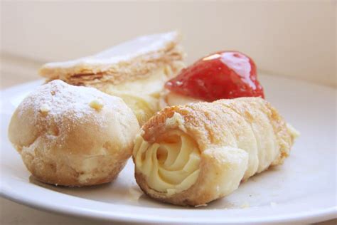 Assorted Fancy Pastries Stock Image Image Of Serving 8246497