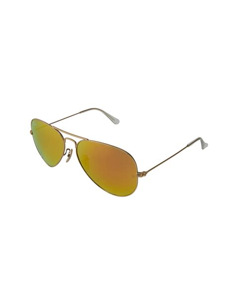 Ray Ban Rb3025 112 69 Aviator Rojo Espejo Dorado Piloto Sunnies Uno