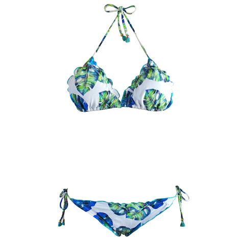 Tropical Palm Brazilian Ripple Bikini Zuzu Swim Brigitte