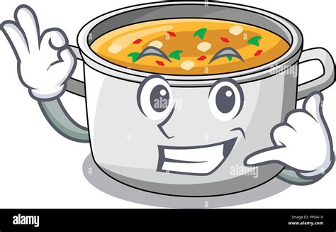 Call Me Cartoon Homemade Stew Soup In The Pot Stock Vector Image Art
