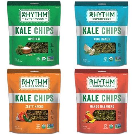 Rhythm Superfoods Kale Chips Variety Pack Originalzesty Nachokool
