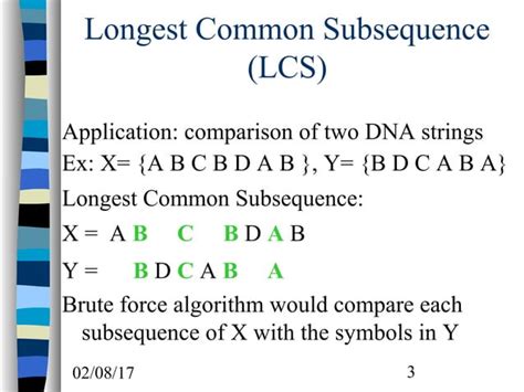 Longest Common Subsequences In Algorithm Analysis Ppt Programming Languages Computing
