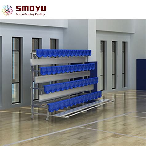 Temporary Movable 5 Rows Foldable Seating System Stadium Bleacher With