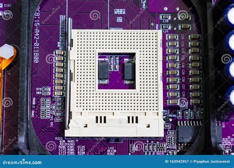 cpu socket of computer mainboard stock image image of memory