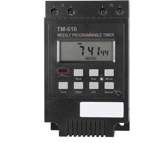 Programator Saptamanal Digital Plastic 12v40ma Negru Emagro