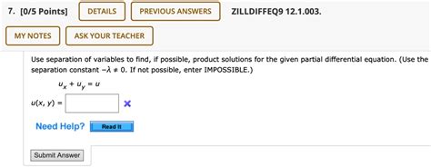 video solution use separation of variables to find if possible