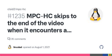 MPC HC Skips To The End Of The Video When It Encounters A Glitch