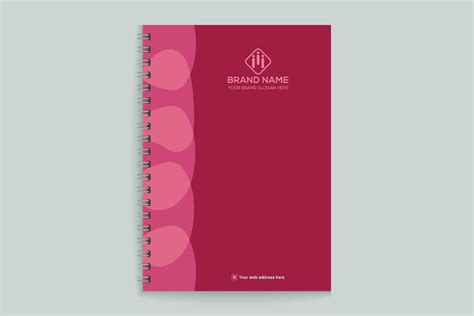 Red Color Notebook Cover Design Vector Art At Vecteezy