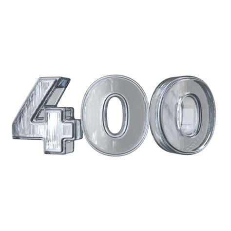 Número 400 3d Hacer Con Diamante Material 22946229 Png