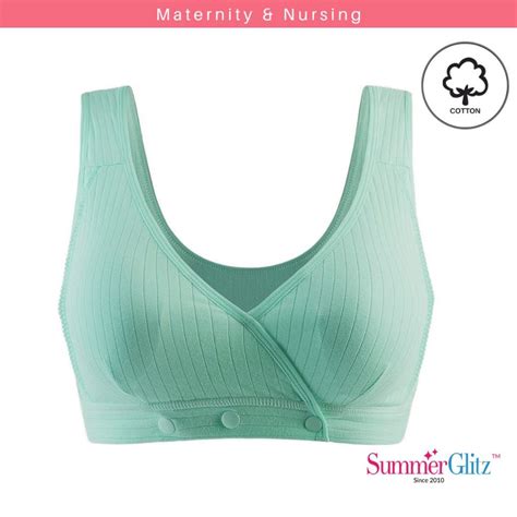Summerglitz Wireless Nursing Bra Cotton Breastfeeding Bra Ibu Menyusu