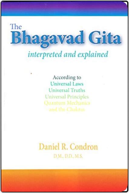 Tthe Bhagavad Gita By Daniel R Condron Wildlight Yoga