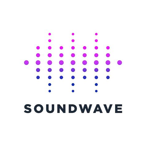 Vetor De Design De Logotipo De Onda Sonora Vetor Premium