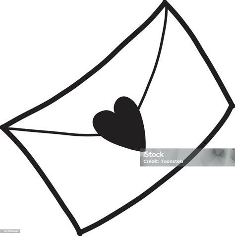 Ilustración De Sobre Dibujado A Mano E Ilustración De Corazón Y Más