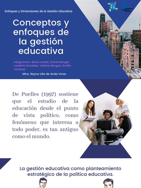 Conceptos Y Enfoques De La Gestión Educativa Pdf Enseñando